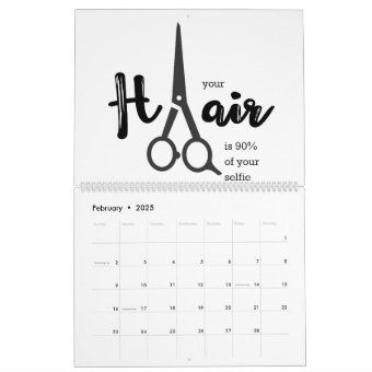 Beauty Salon Hairdresser Hairstylist Calendar | Zazzle