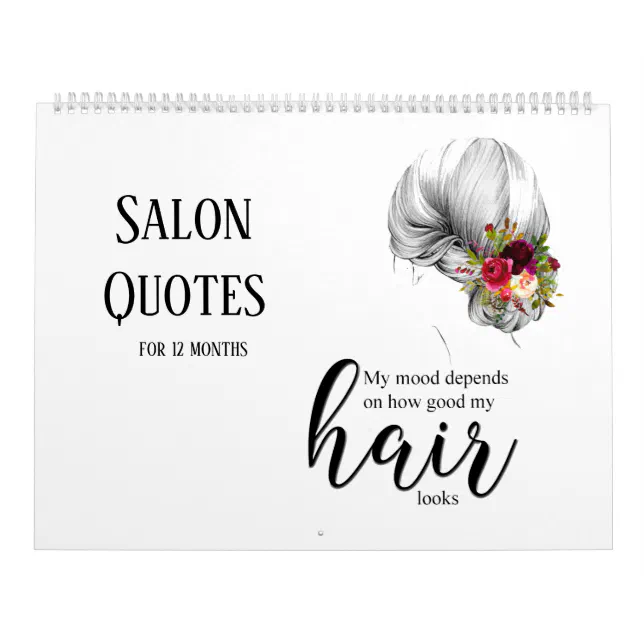 Beauty Salon Hairdresser Hairstylist Calendar | Zazzle
