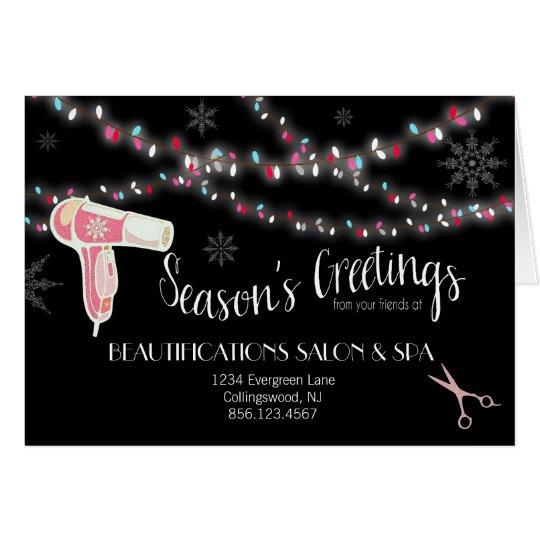 Beauty Salon Holiday Greeting Card | Zazzle.com