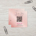 Beauty Salon Modern Minimalist QR code Square Business Card | Zazzle