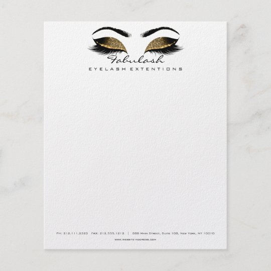 Beauty Studio Lashes Makeup Stylist Artist White Flyer | Zazzle.com