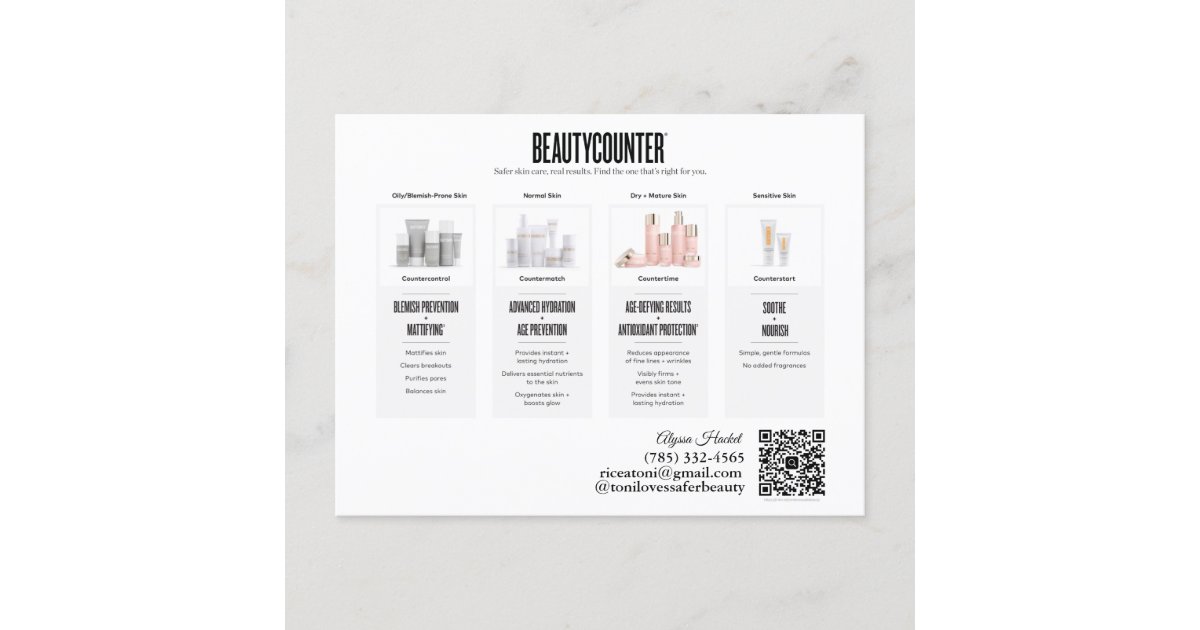 Beautycounter Skincare Regimens Invitation Postcard | Zazzle