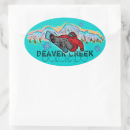 Beaver Creek Colorado mountain snowboard stickers | Zazzle