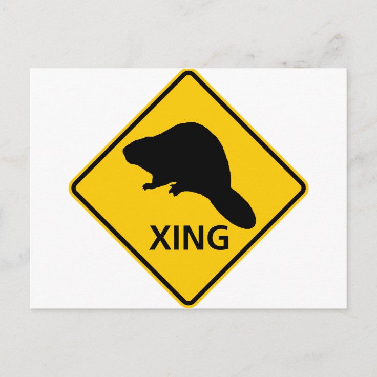 Beaver Crossing Highway Sign Postcard | Zazzle