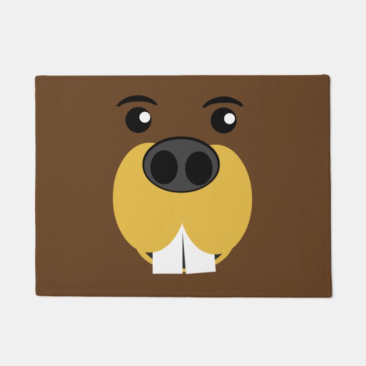 Beaver Face Doormat | Zazzle