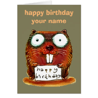Beaver Birthday Cards - Greeting & Photo Cards | Zazzle