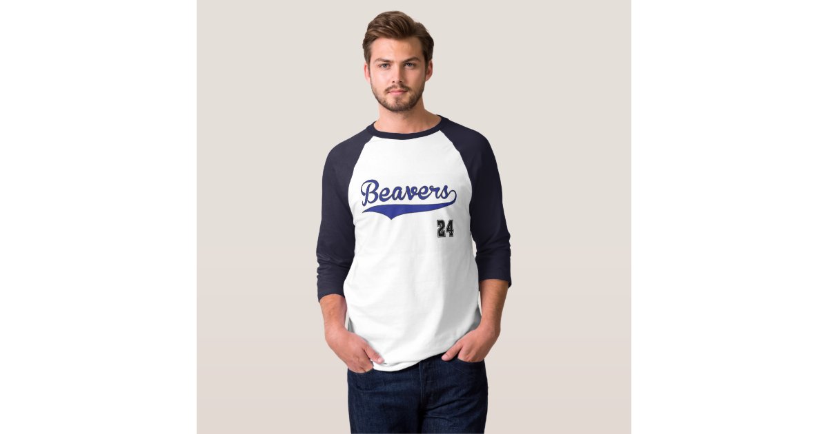 Beavers Baseball Graphic T-Shirt | Zazzle