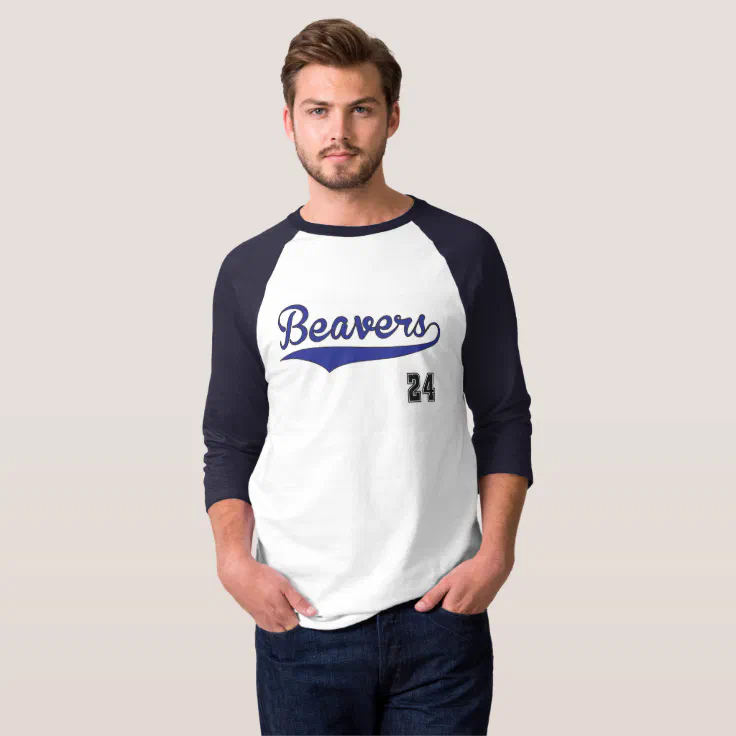 Beavers Baseball Graphic T-Shirt | Zazzle