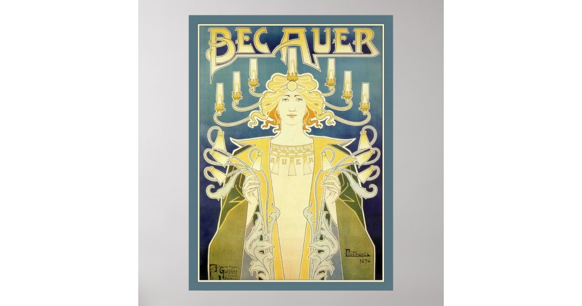 Bec Auer (Blue) Poster | Zazzle