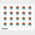 Because I Said Sew Funny Retro Sewing Machine Square Sticker | Zazzle