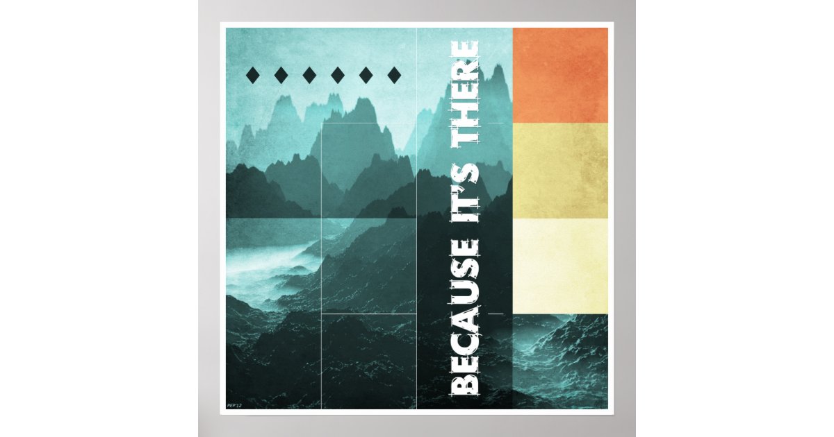 Because It's There Poster | Zazzle