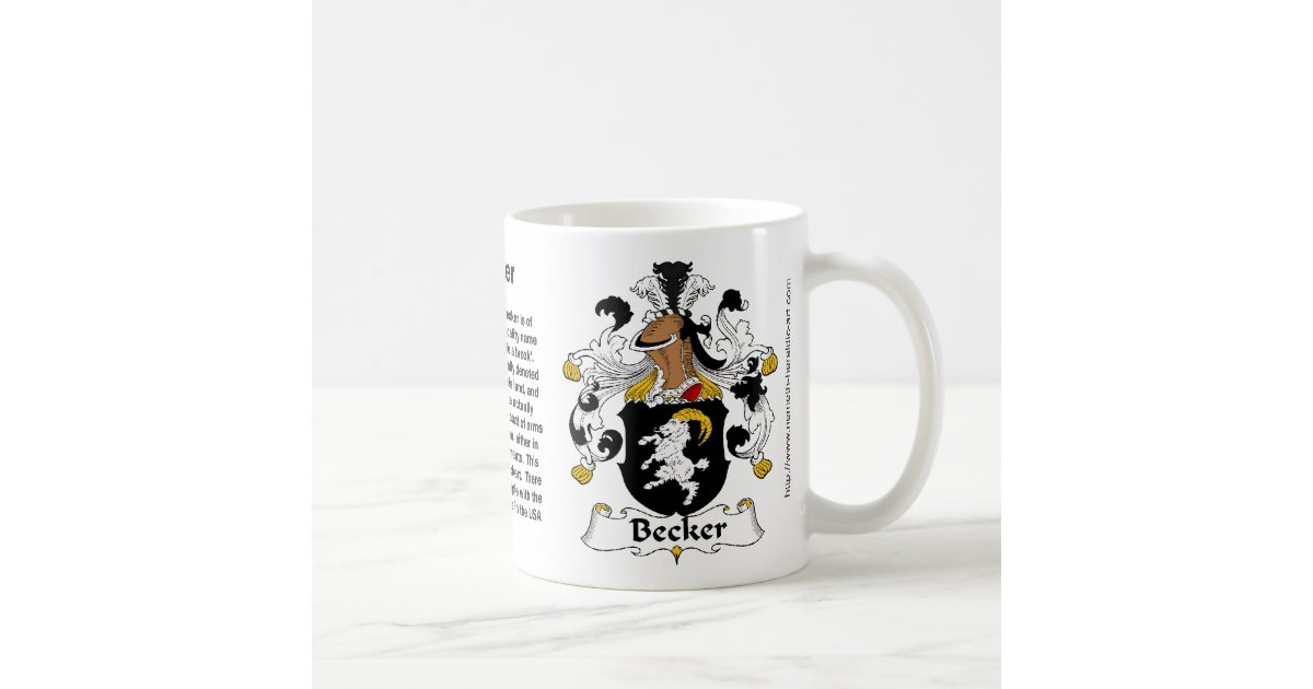 Becker Family Crest on a mug | Zazzle