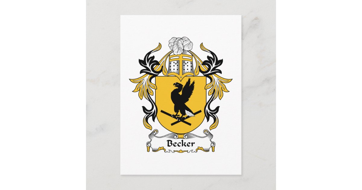 Becker Family Crest Postcard | Zazzle