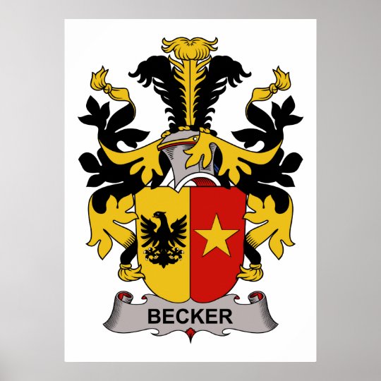 Becker Family Crest Poster | Zazzle.com