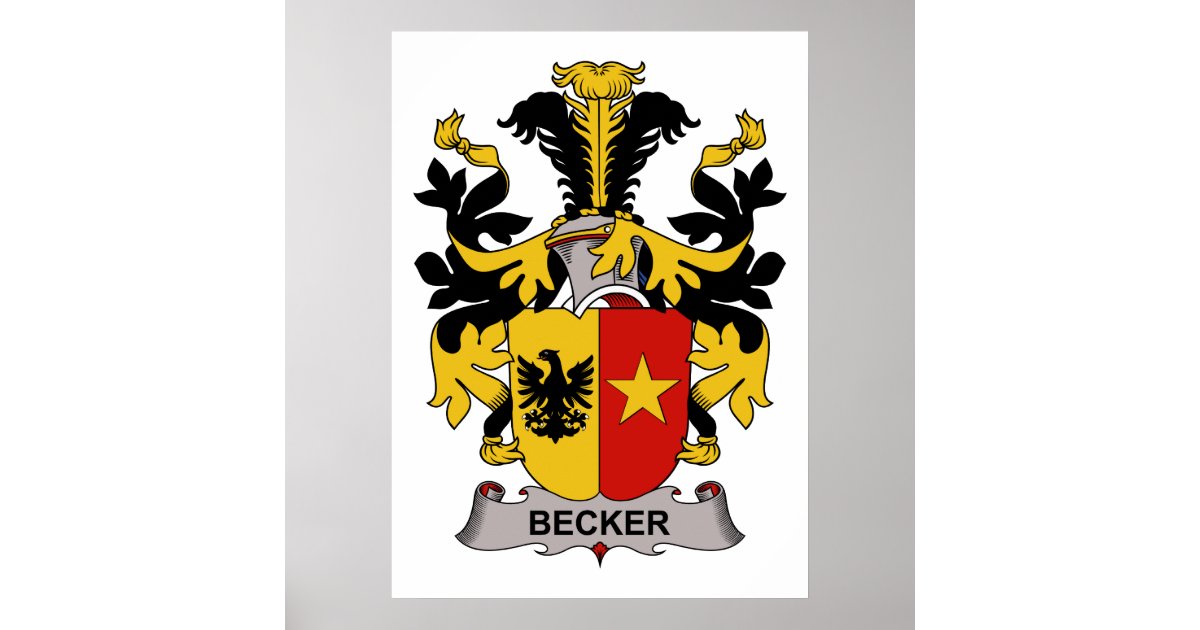 Becker Family Crest Poster | Zazzle