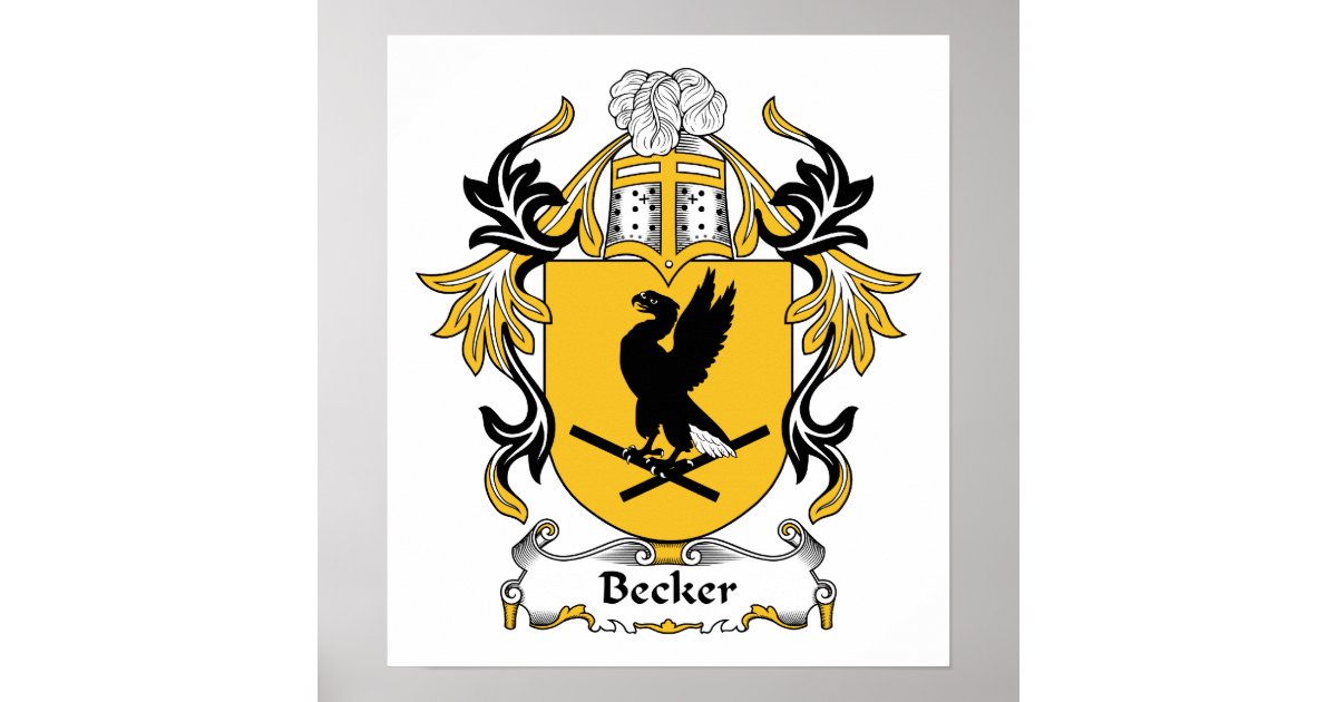 Becker Family Crest Poster | Zazzle
