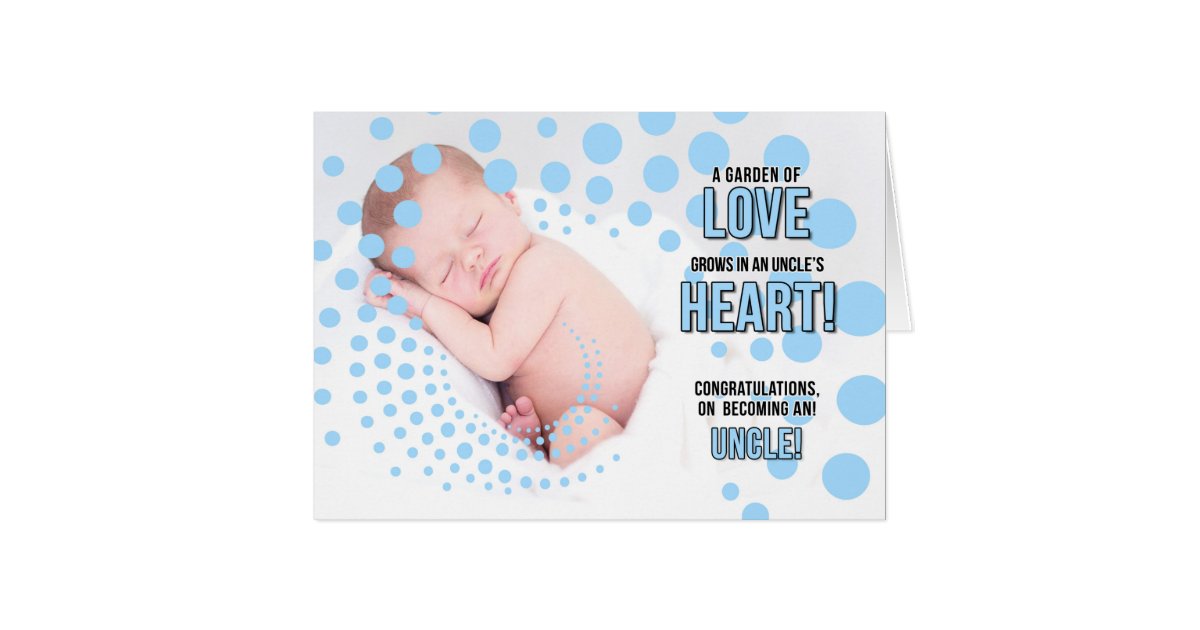 Becoming an Uncle Congratulations Blue Dots Nephew | Zazzle