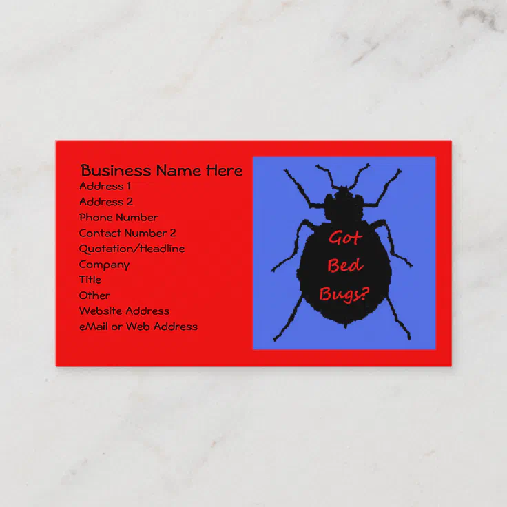 Bed Bug Business Card | Zazzle