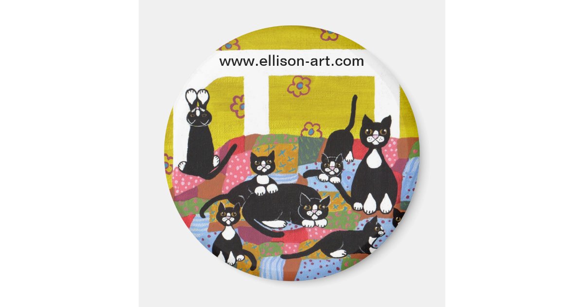 Bed Full of Cats Magnet | Zazzle