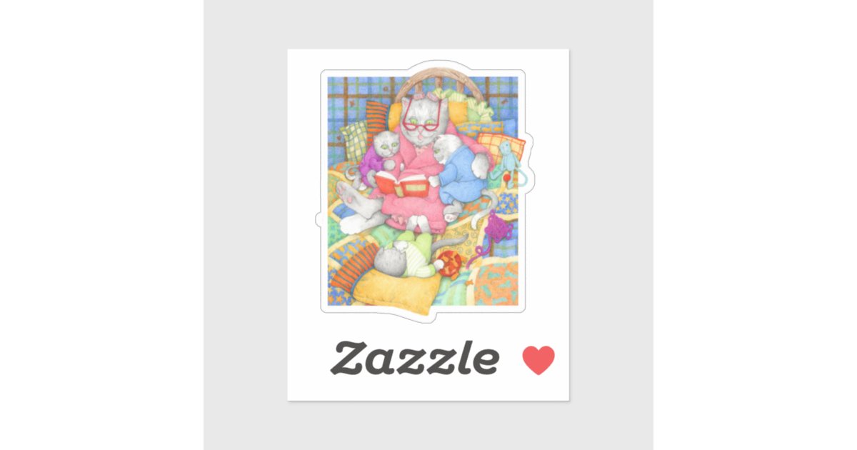 BEDTIME STORY 2" Vinyl Sticker | Zazzle