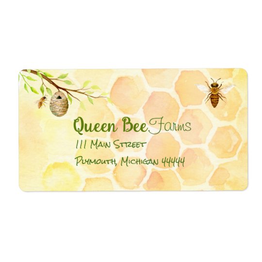 Bee Apiary Honey Shipping Labels | Zazzle.com