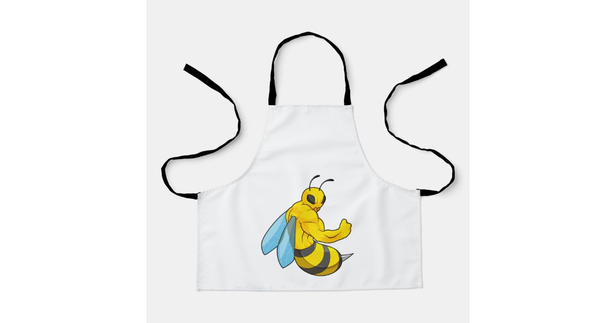 Bee as Bodybuilder Apron | Zazzle