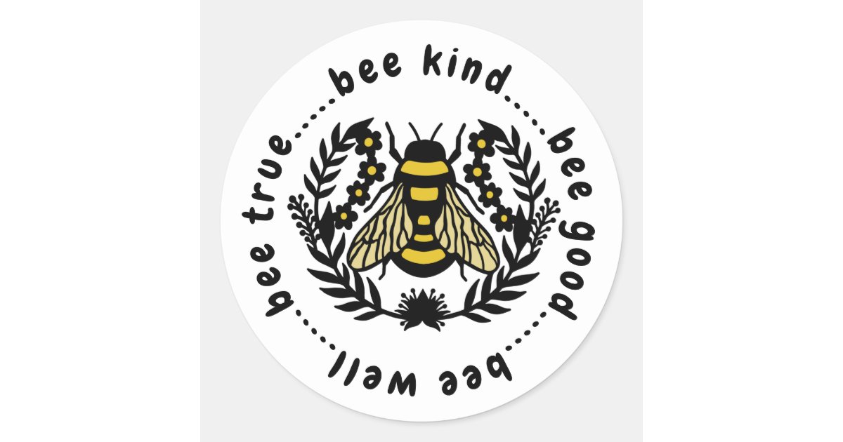Bee Attitudes Classic Round Sticker | Zazzle