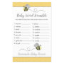 Bee Baby Shower Baby Word Scramble Game | Zazzle