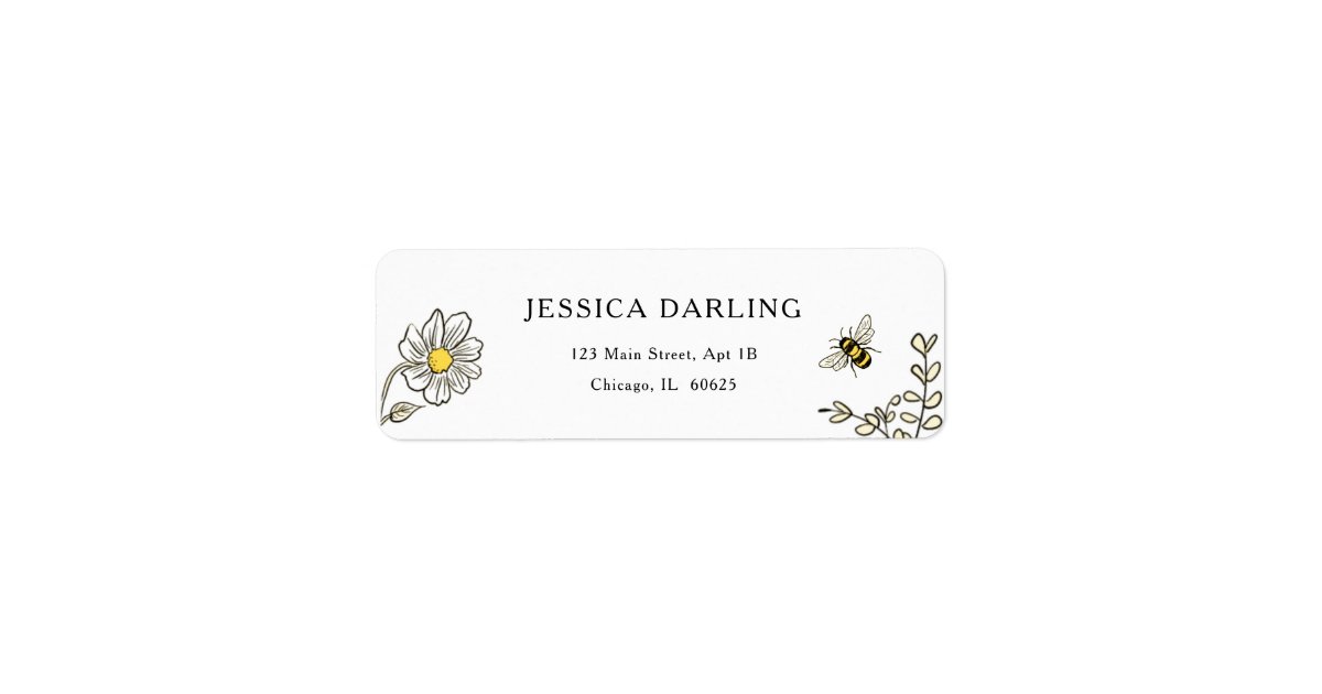 Bee Baby Shower Bumble Bee Label | Zazzle