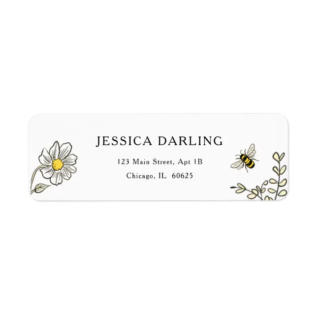 Bee Baby Shower Bumble Bee Label | Zazzle