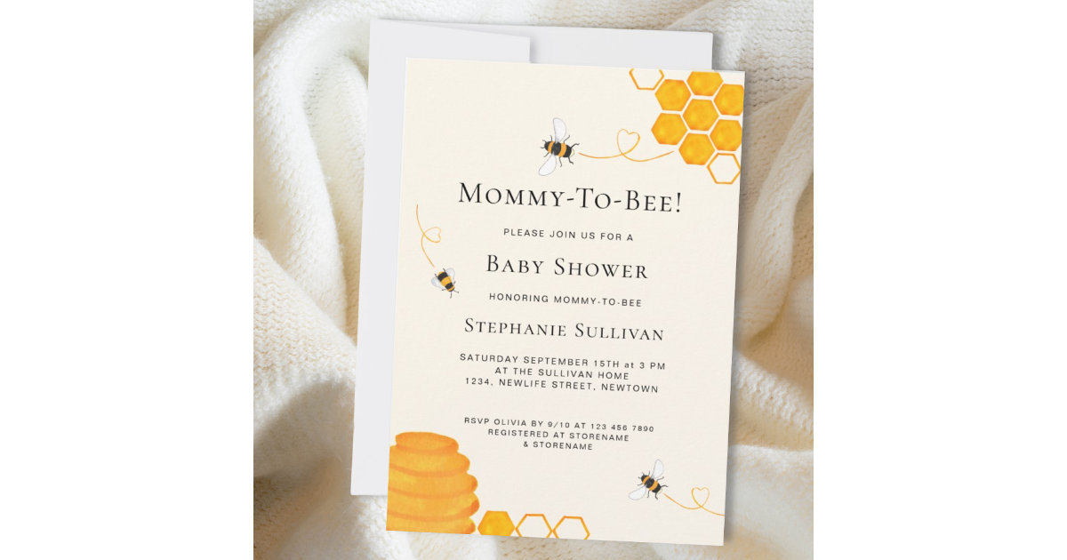 Bee Baby Shower Invitation | Zazzle
