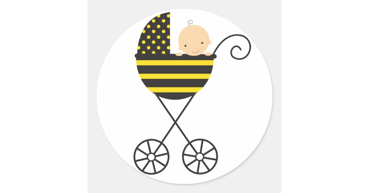 Bee Baby Stroller Stickers | Zazzle