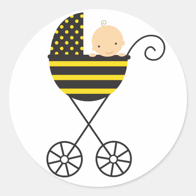 Bee Baby Stroller Stickers | Zazzle