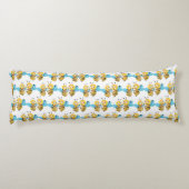bee bees joyful happy smiling bumble cartoon text body pillow | Zazzle