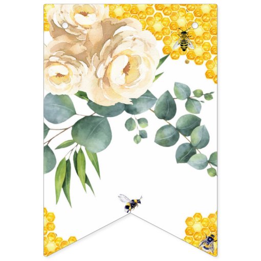 Bee Birthday Bunting Flags | Zazzle
