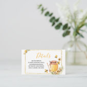 Bee Botanical Details Baby Shower Insert Card | Zazzle