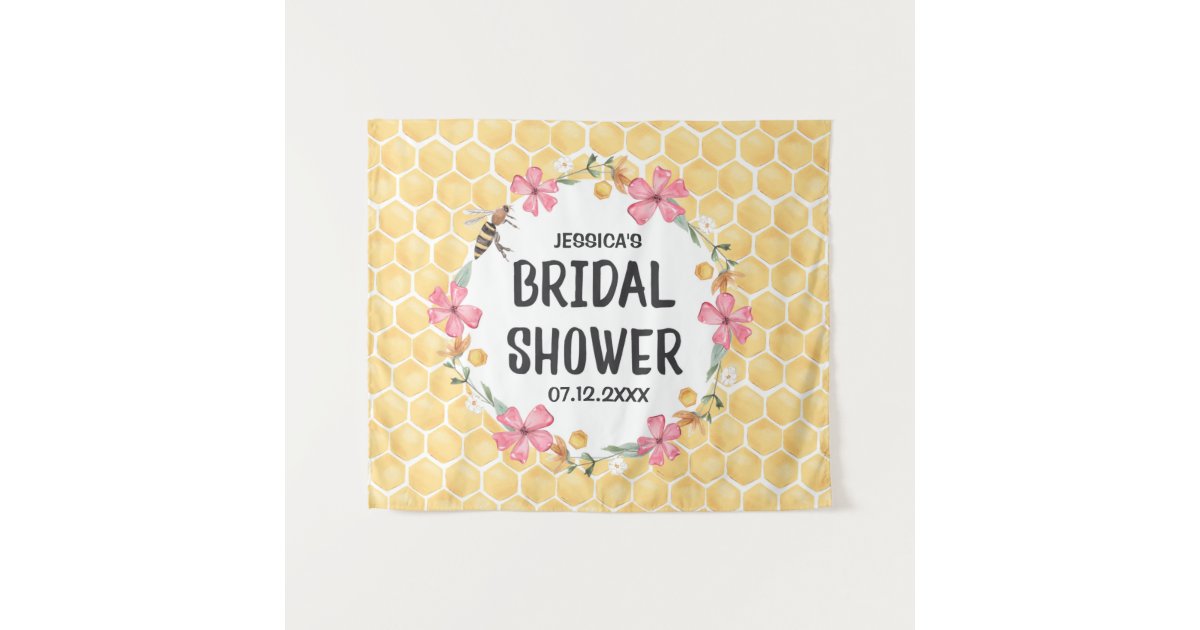 Bee Bridal Shower Backdrop Bride To Bee Custom | Zazzle