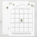 Bee Bumble Bee Baby Shower Bingo Game | Zazzle