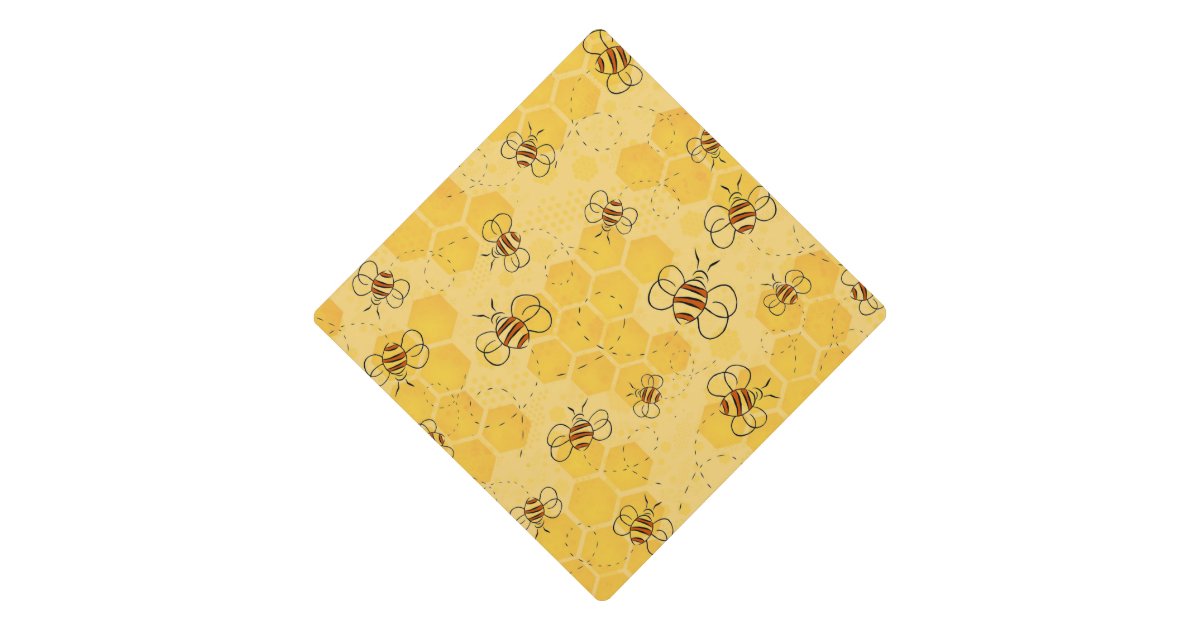 Bee Buzzing Honey Bees Cute Graduation Cap Topper | Zazzle