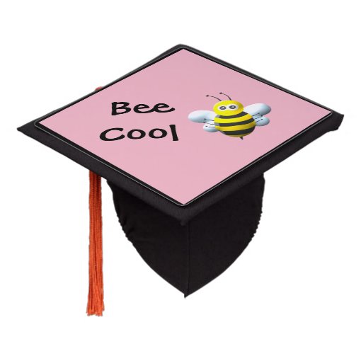 Bee Cool Graduate with Custom Text Graduation Cap Topper | Zazzle