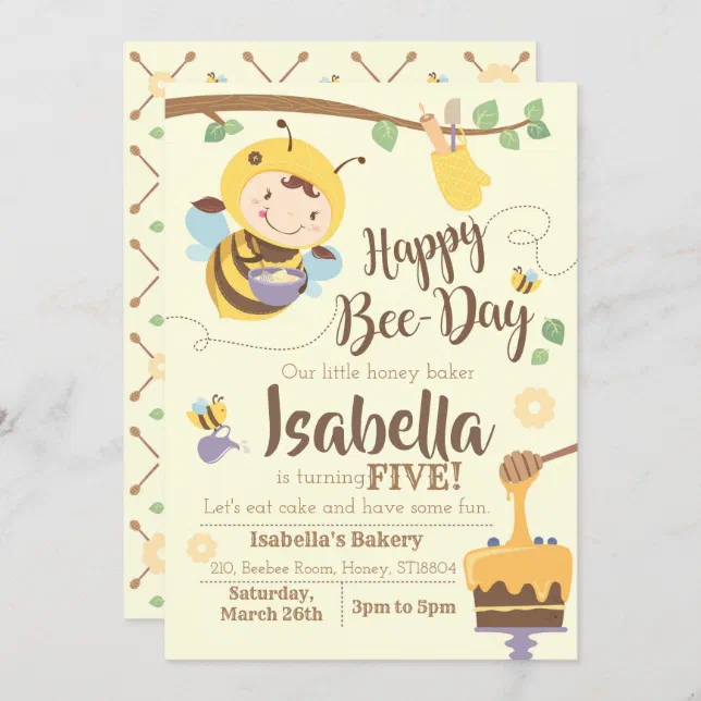 Bee-Day Party Invitation | Zazzle