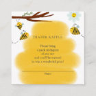 Bee Diaper Raffle Ticket for Baby Shower Enclosure Card | Zazzle