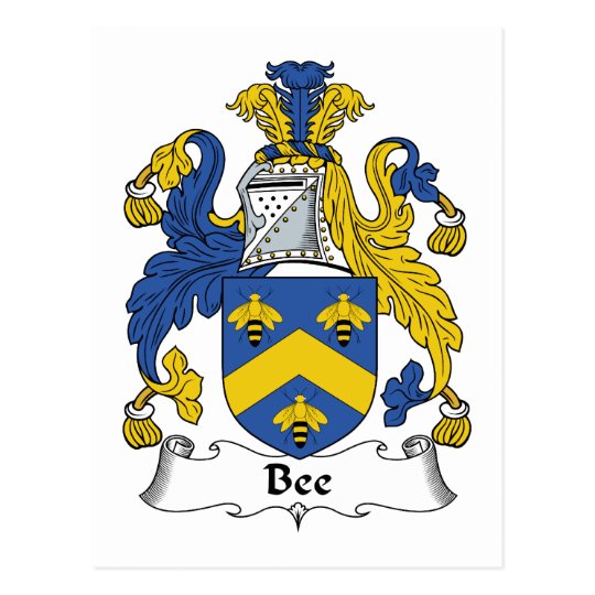 Bee Family Crest Postcard | Zazzle.com