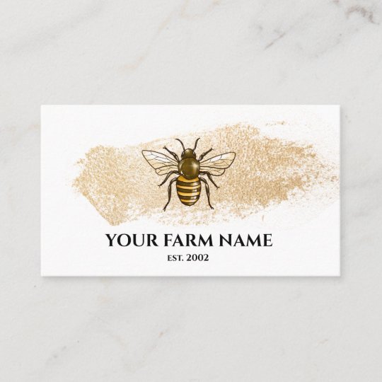 Bee Farm Beekeeper Apiarist Honeybees Honeycomb Business Card | Zazzle.com