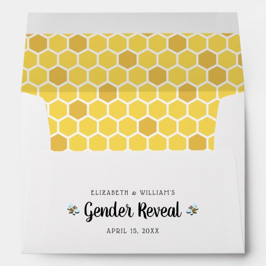Bee Gender Reveal Baby Shower Envelope | Zazzle.com