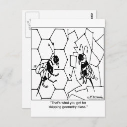Bee Geometry Postcard | Zazzle