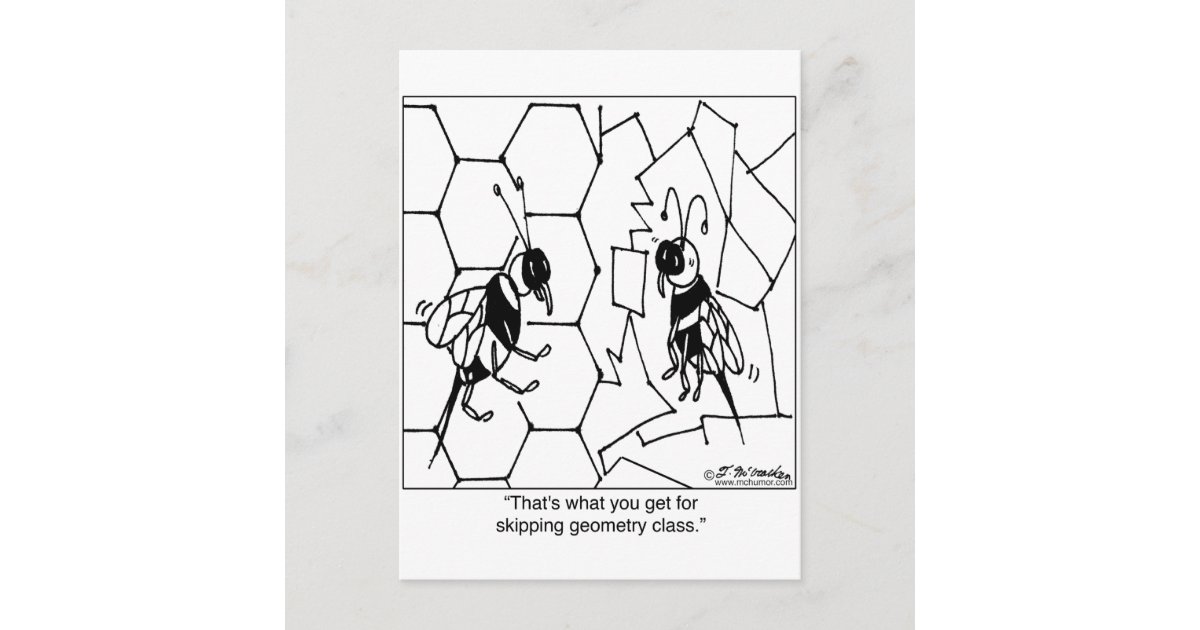 Bee Geometry Postcard | Zazzle
