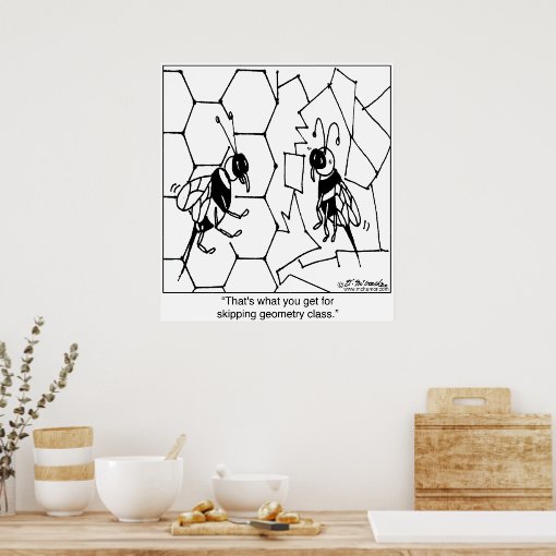 Bee Geometry Poster | Zazzle