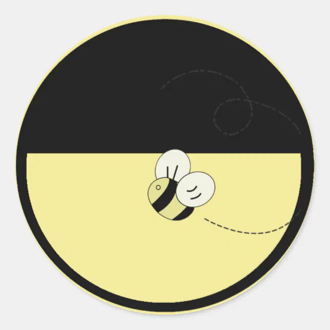 Bee Happy Bumble Bee Envelope Seal Stickers | Zazzle