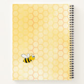 Bee Happy bumble bees yellow honeycomb summer Notebook | Zazzle